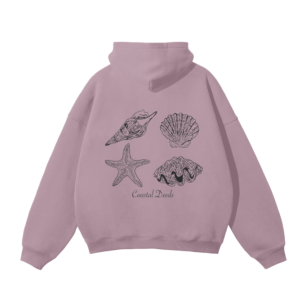 Light Purple Sea Shells Hoodie – Coastal Deeds